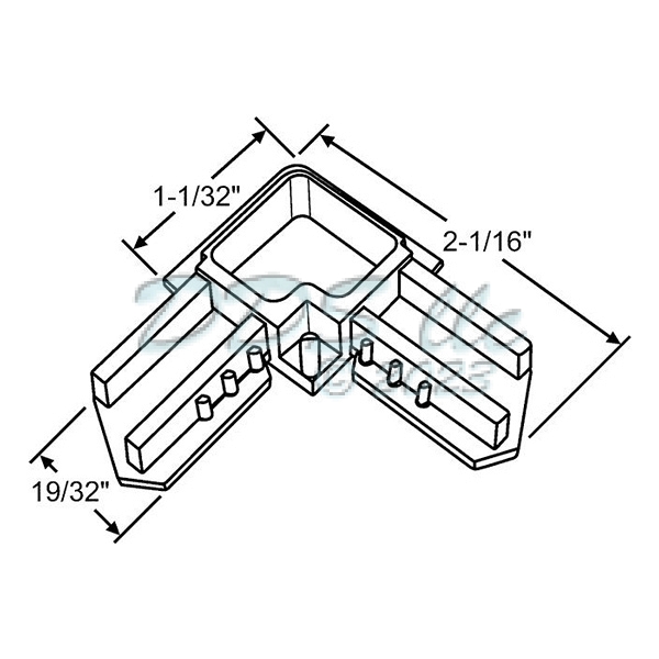 Screen Corners 90-1165W*25 | Patio Door Rollers and Window Parts